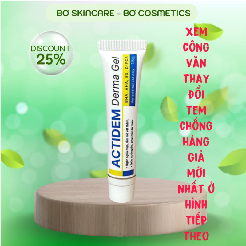 Kem giảm mụn mờ thâm Actidem Derma Gel (18g) | Shopee Việt Nam