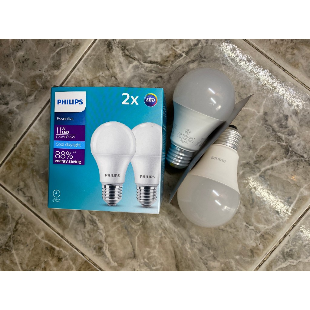 Bộ 2 bóng đèn ESS LEDBulb E27 6500K 230V - Đèn led bulb Philips (9W-11W ...