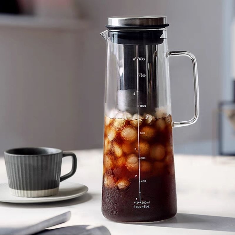Bình Pha cafe Cold Brew 1000ML-1400ML có Tay Cầm, Bình Ủ Lạnh Cà Phê ...