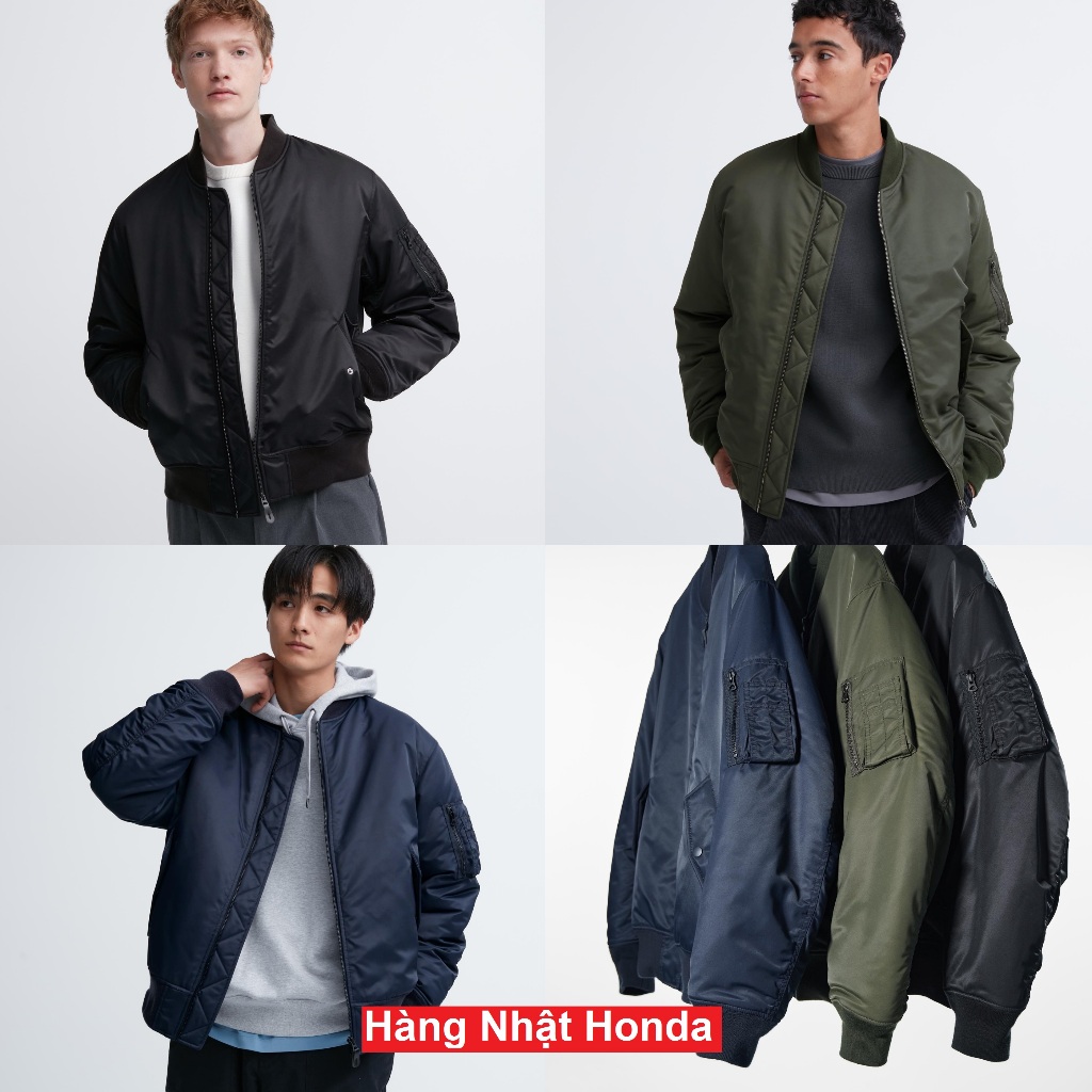 [Auth Uniqlo] Áo Khoác Gió Bomber MA-1 Blouson Nam Uniqlo - Nhật Bản | Shopee Việt Nam