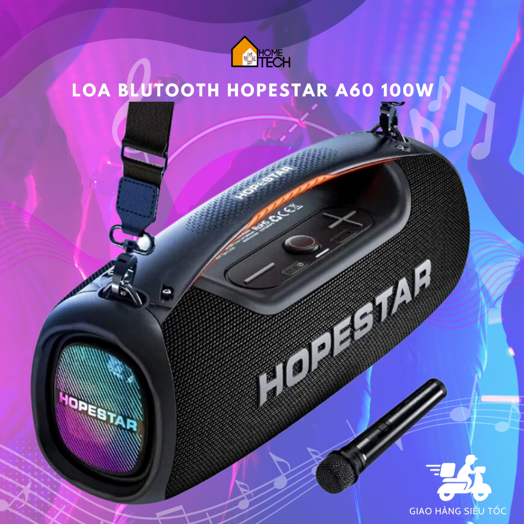LOA BLUETOOTH HOPESTAR A60 - 100W kèm micoro không dây, super bass ...