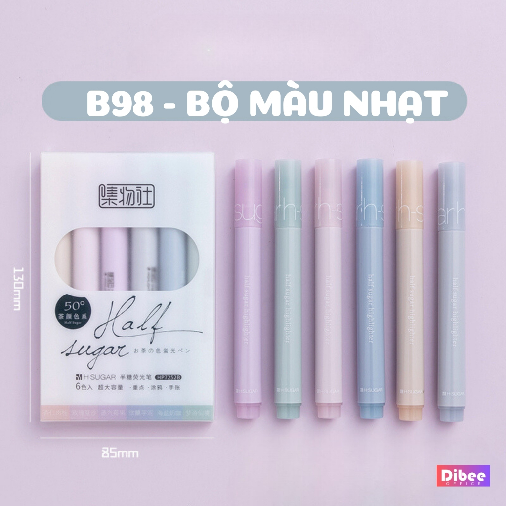 Bút đánh dấu highlight DiBee, bộ bút, set bút highlight màu pastel ...