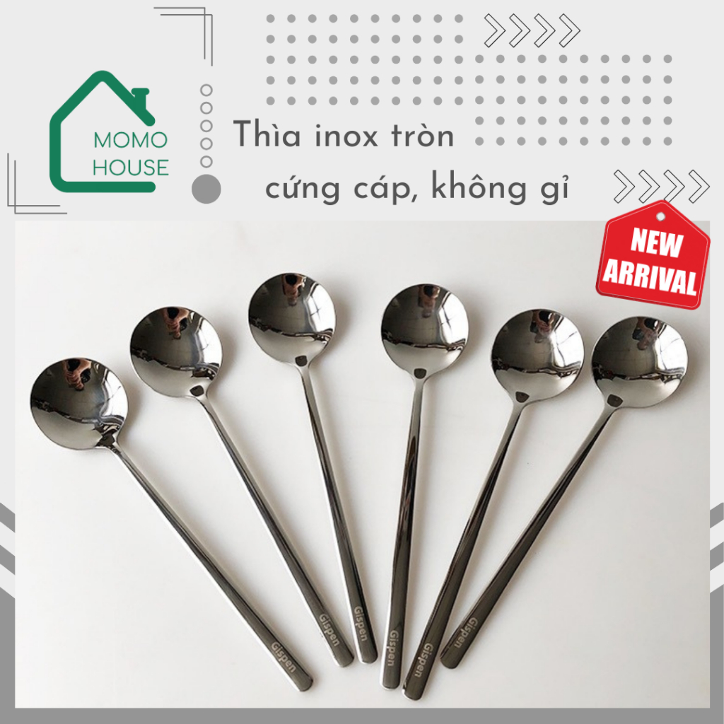 Muỗng Inox Tròn Cán Dài Uống Trà, Cafe, Sinh Tố, Thìa Inox 304 Tráng ...