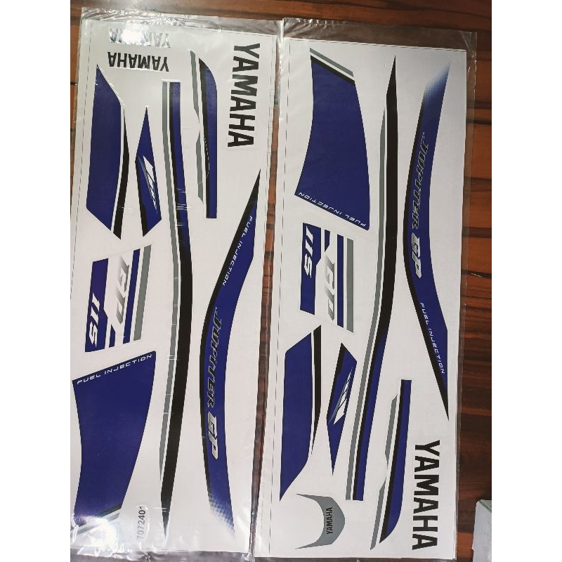 Bộ tem xe Jupiter trắng xanh GP 2014 Fi new | Shopee Việt Nam