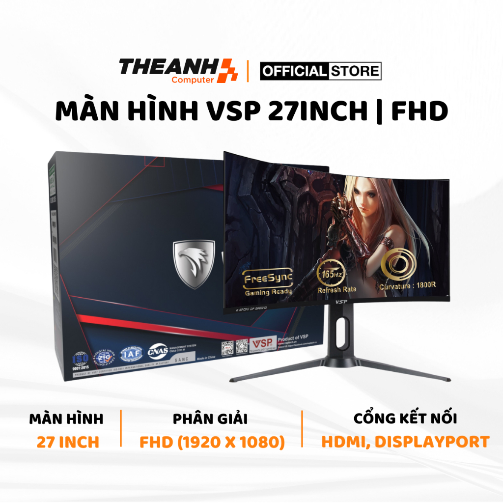 Màn Hình Máy Tính VSP VG272C 27 Inch Bảo Hàng 2 Năm - Màn Hình Phân Giải Full HD - Màn Hình PC ...