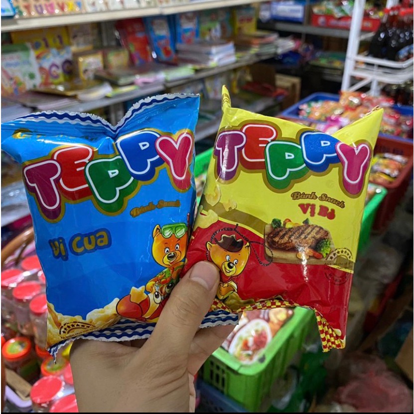 Bim bim Tràng An Teddy bịch to 10 gói/ nhỏ 20 gói 2 vị cua/bò giao ngẫu ...