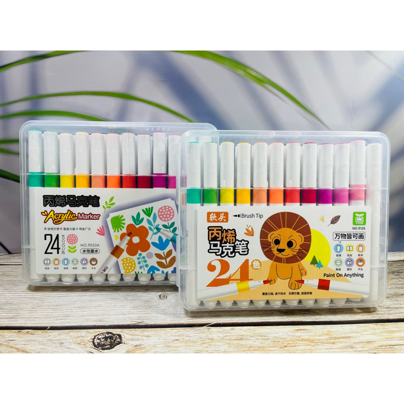 Set Bút Màu Acrylic Nhiều Màu 60, 48, 24, 12 Hot Hit, Bút Màu Acrylic ...