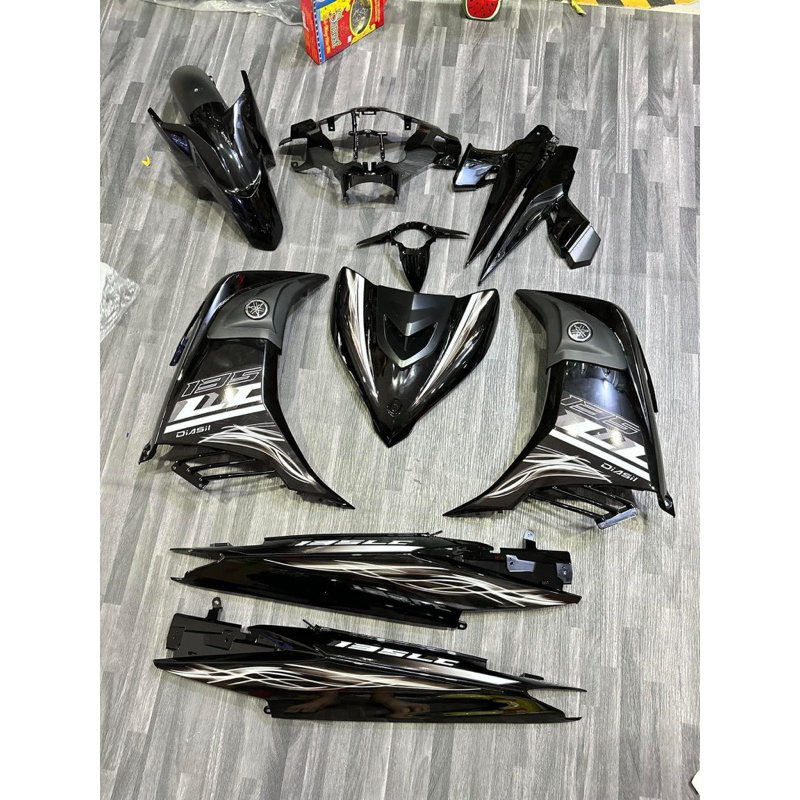 Dàn áo Exciterciter 135 full đen tem Lc135 | Shopee Việt Nam