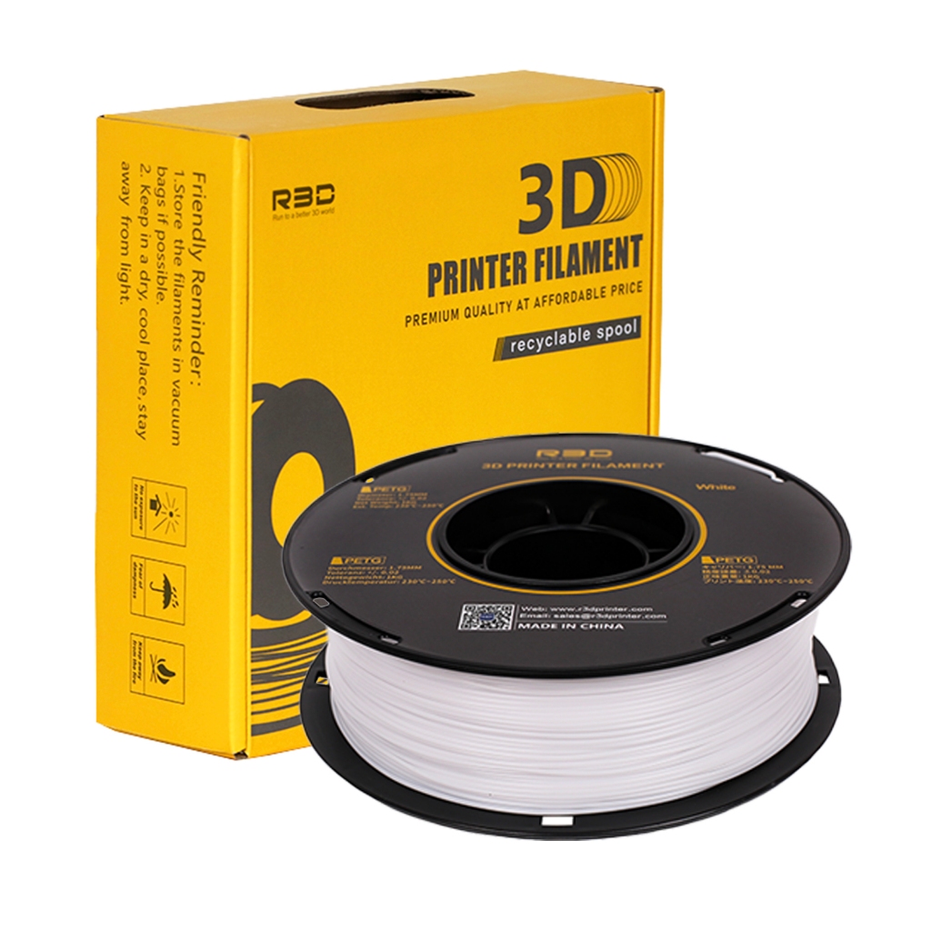 Nhựa in 3D PETG【R3D】chất lượng cao màu Trắng - Nhựa sợi FDM in 3D chính hãng R3D | Shopee Việt Nam