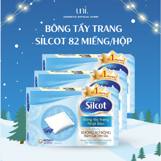 Bộ 3 hộp Bông trang điểm (bông tẩy trang) Silcot 82 miếng/hộp | Shopee ...