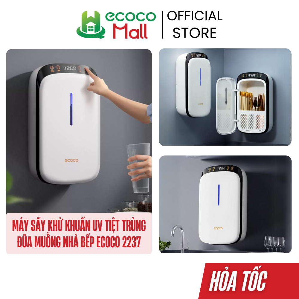 Máy sấy khử khuẩn ECOCO tiệt trùng đũa muỗng nhà bếp chính hãng 2237 | Shopee Việt Nam
