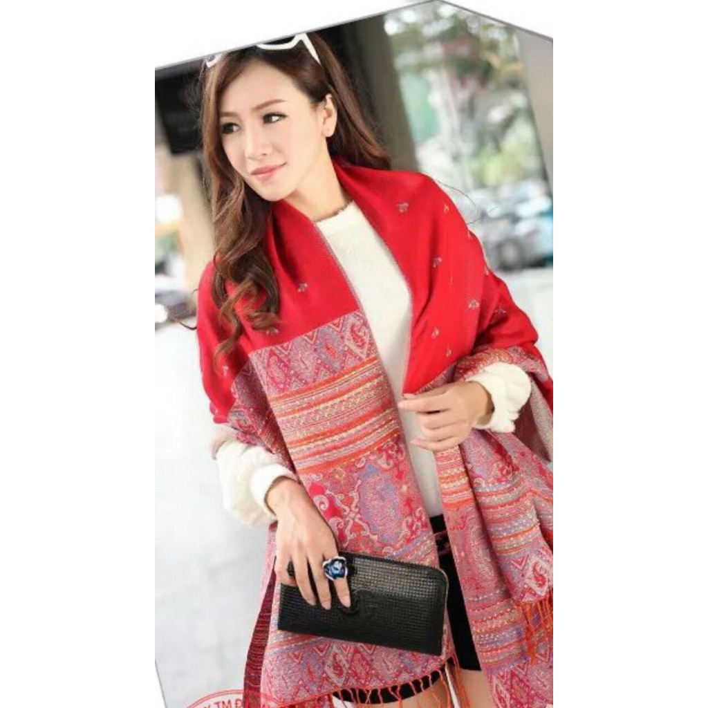 Khăn choàng boho thổ cẩm Sapa nữ sợi dệt Khăn pashmina choàng quàng cổ dân tộc 170x70cm - PA002 ...