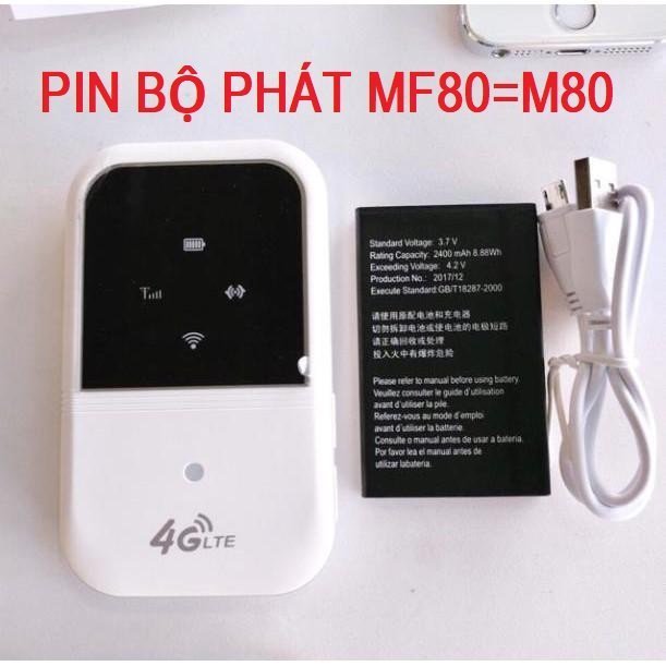 Pin Bộ phát sóng wifi 4G từ sim - Pin Phát wifi 4G LTE MF80 Hàng mới ...