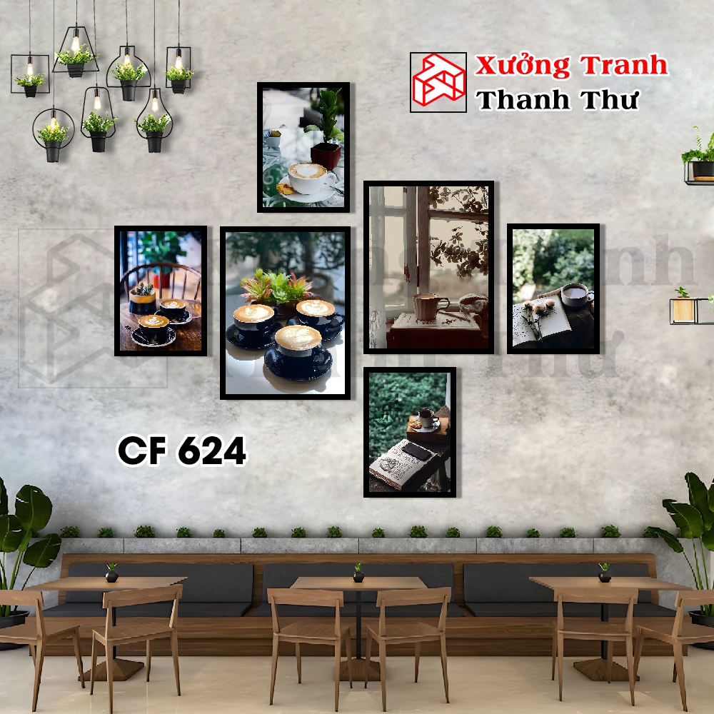 Bộ 6 Tranh Coffee Tranh Treo Tường, Tranh Dán Tường Trí Quán Cà Phê, decor quán, canvas | Shopee ...