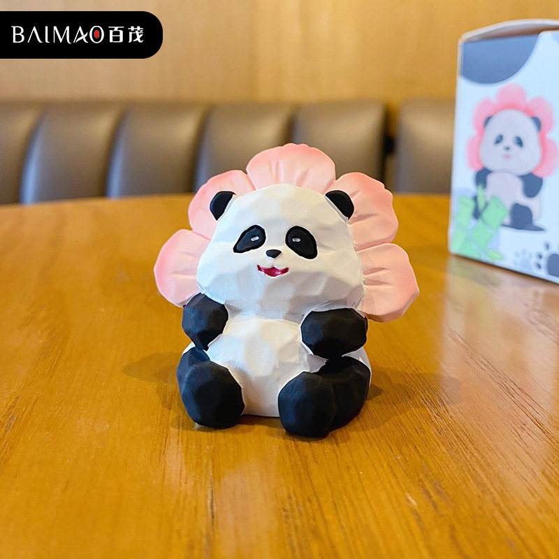 Mô hình tượng gấu trúc mini nhiều biểm cảm dễ thương dùng làm quà tặng ...