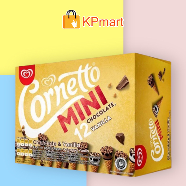 Kem ốc quế mini socola vani Wall's Cornetto Mini Chocolate Vanilla ...