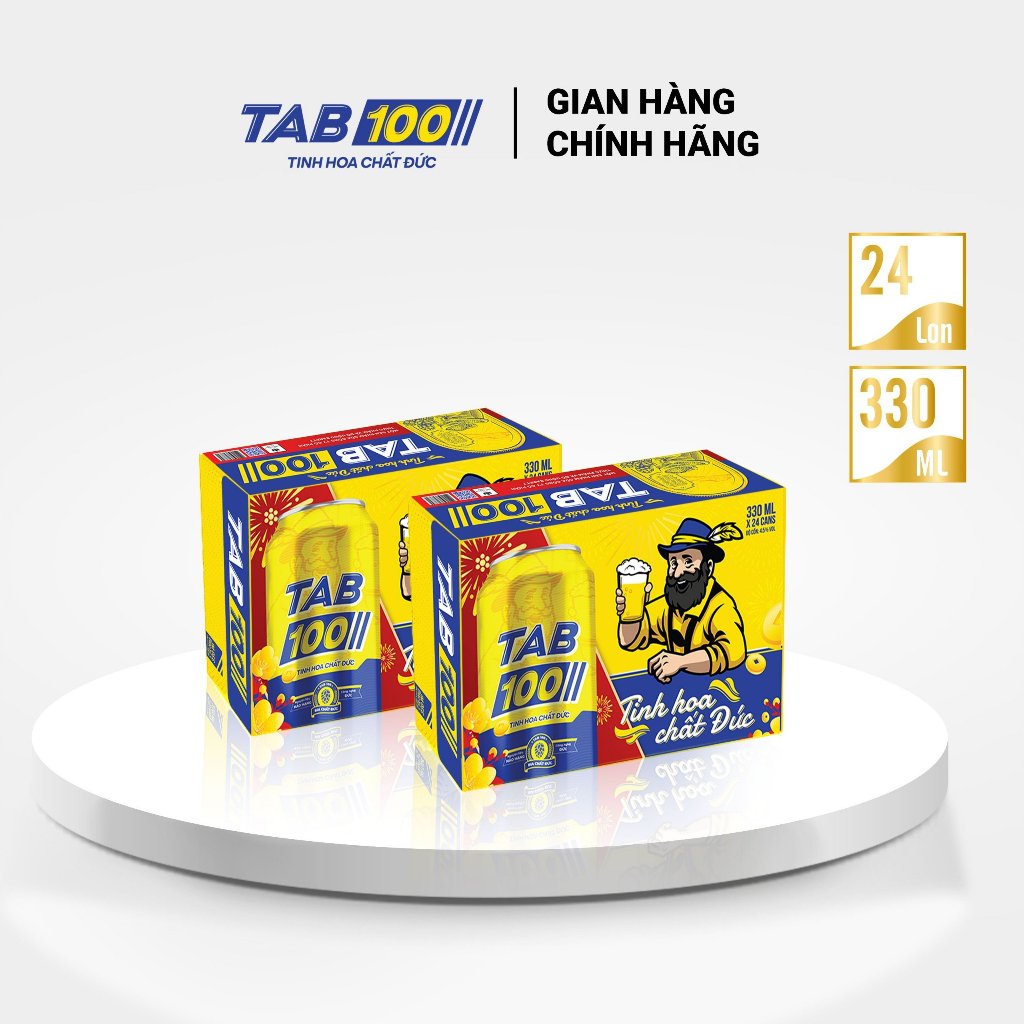 Combo 2 thùng bia lon TAB 100 (24 lon 330ml) | Shopee Việt Nam