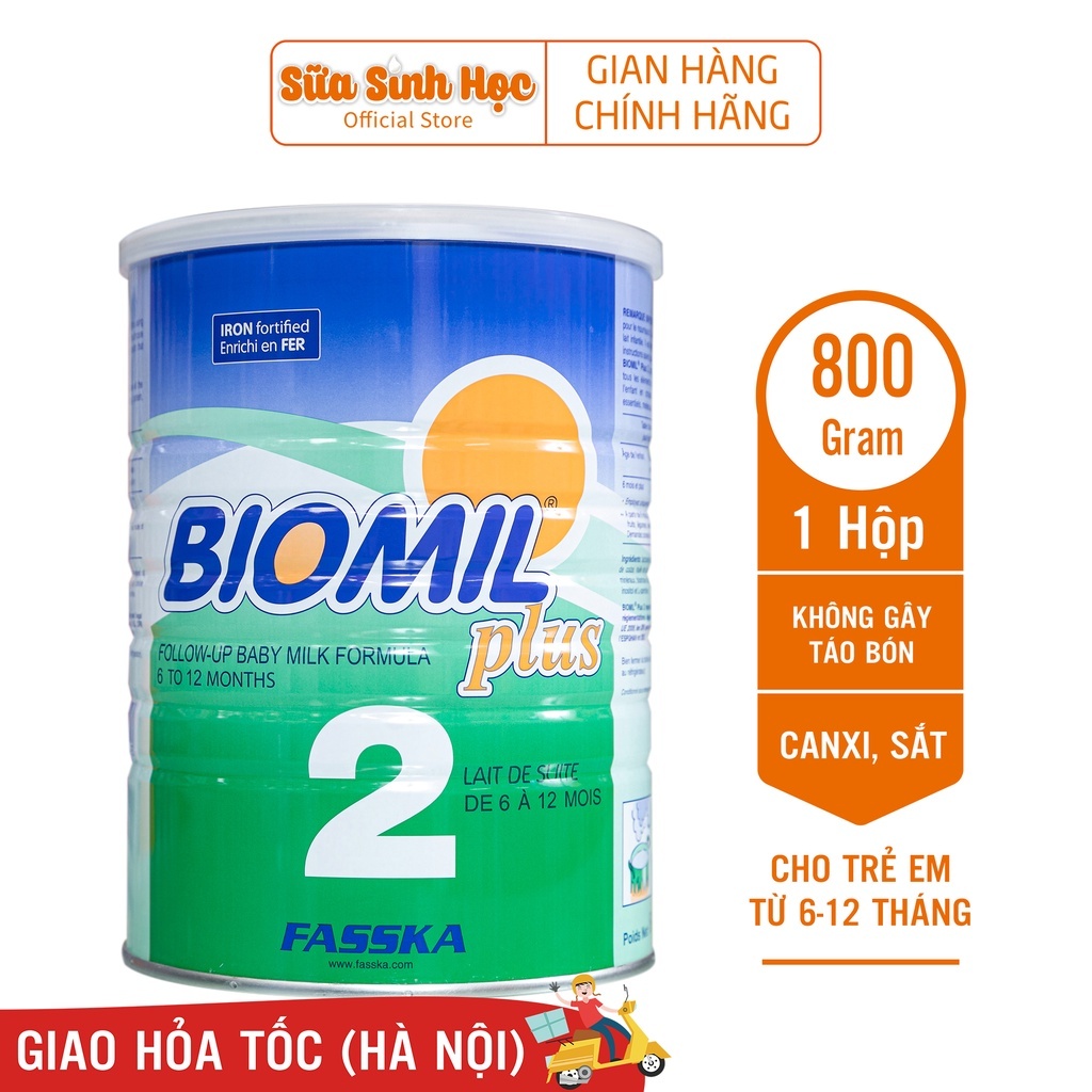 Sữa bột sinh học Biomil Plus 2 nhập khẩu Pháp 800g | Shopee Việt Nam