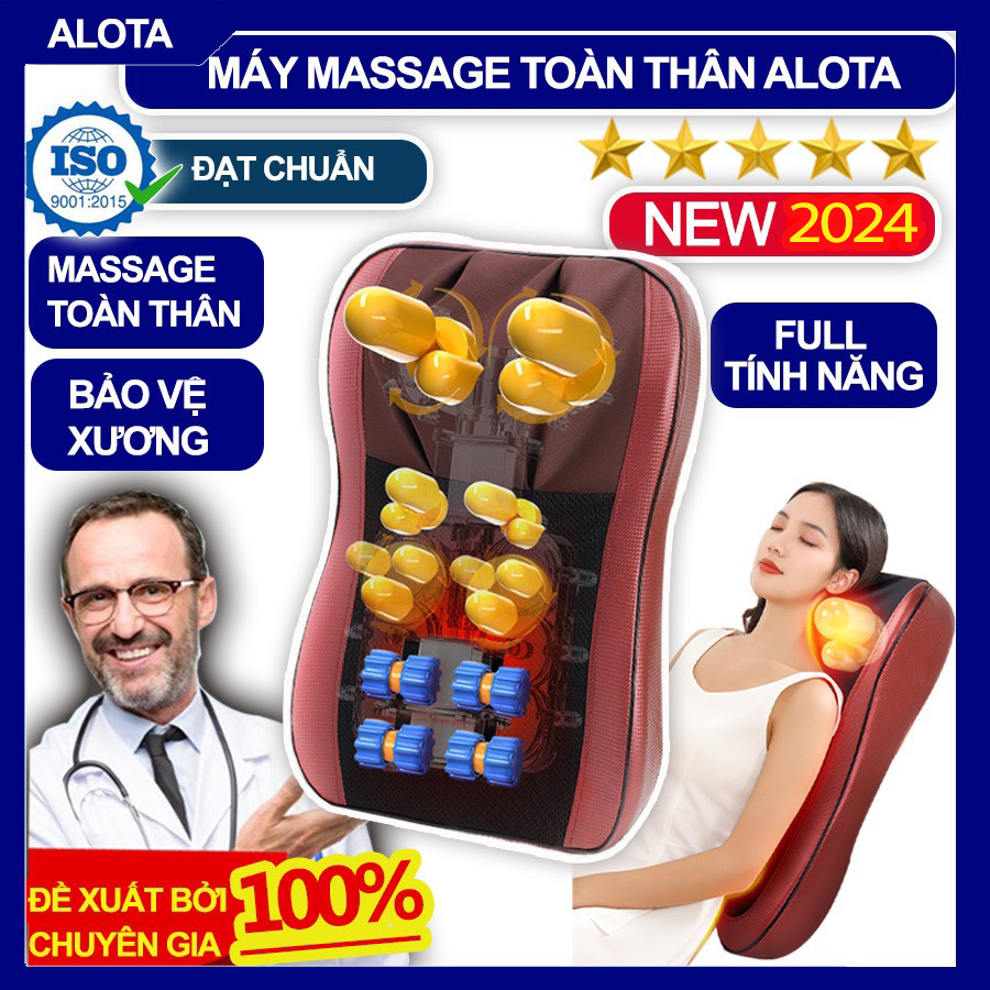 Máy Massage Lưng Và Cột Sống Alota M24 12 đầu Bi Massage Thư Giãn Giảm đau Máy Massage Toàn