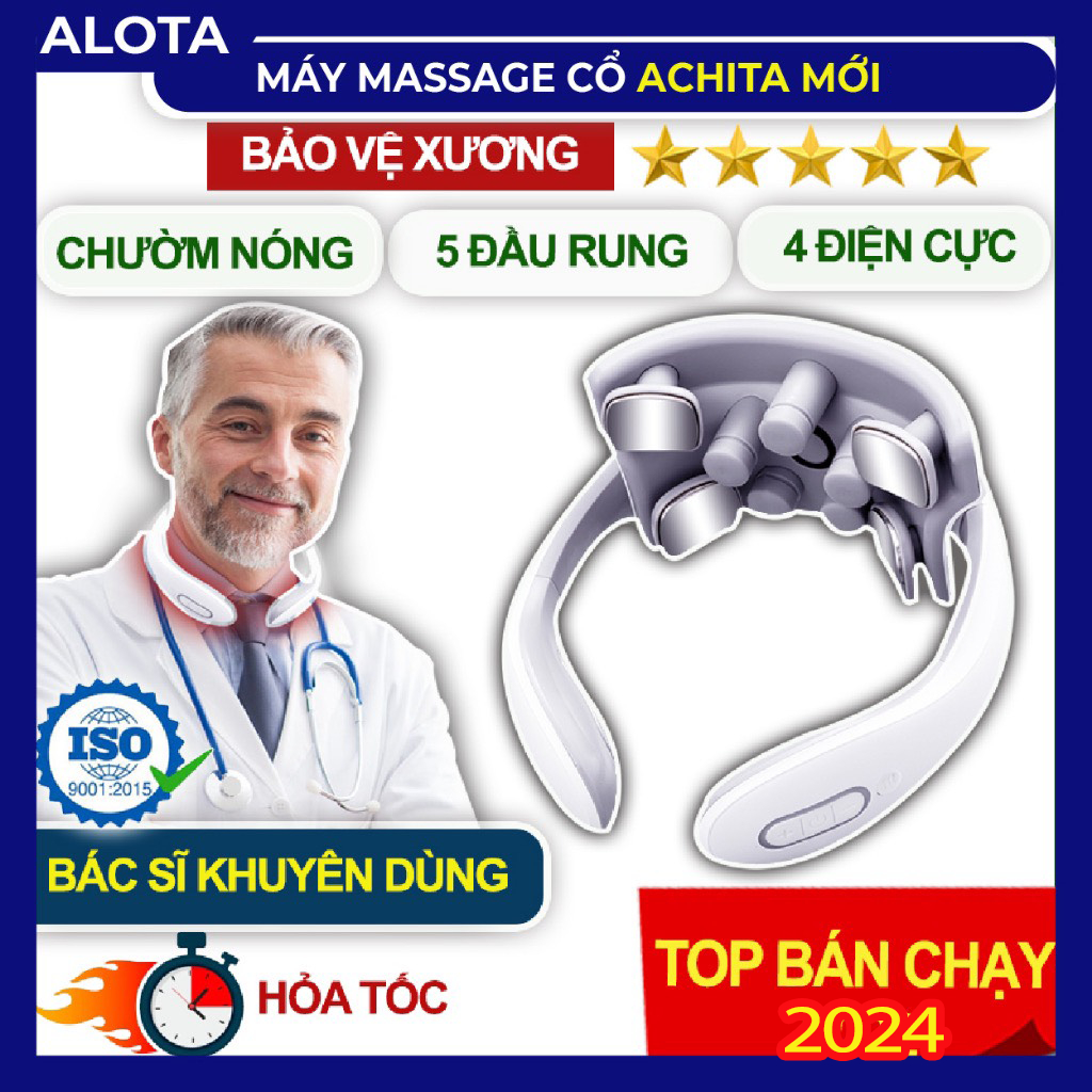 Máy massage cổ ALOTA M60 8 thủ pháp massage chuyên sâu giảm đau hiệu ...