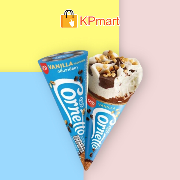 Kem ốc quế vani Wall's Cornetto Vanilla 110ML | Shopee Việt Nam
