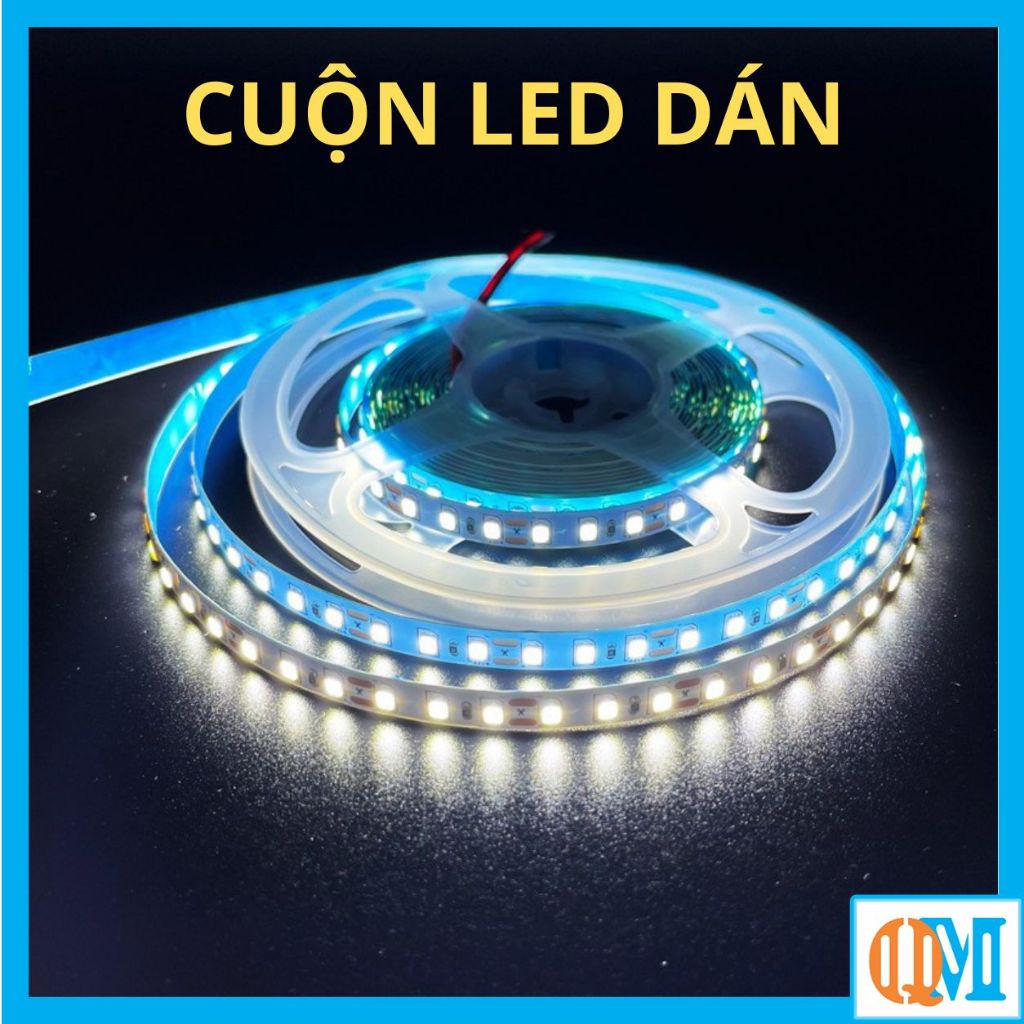 Cuộn Led trang trí 5m, Dây Led Dán Tường 2835 12V as Trắng - Vàng ...
