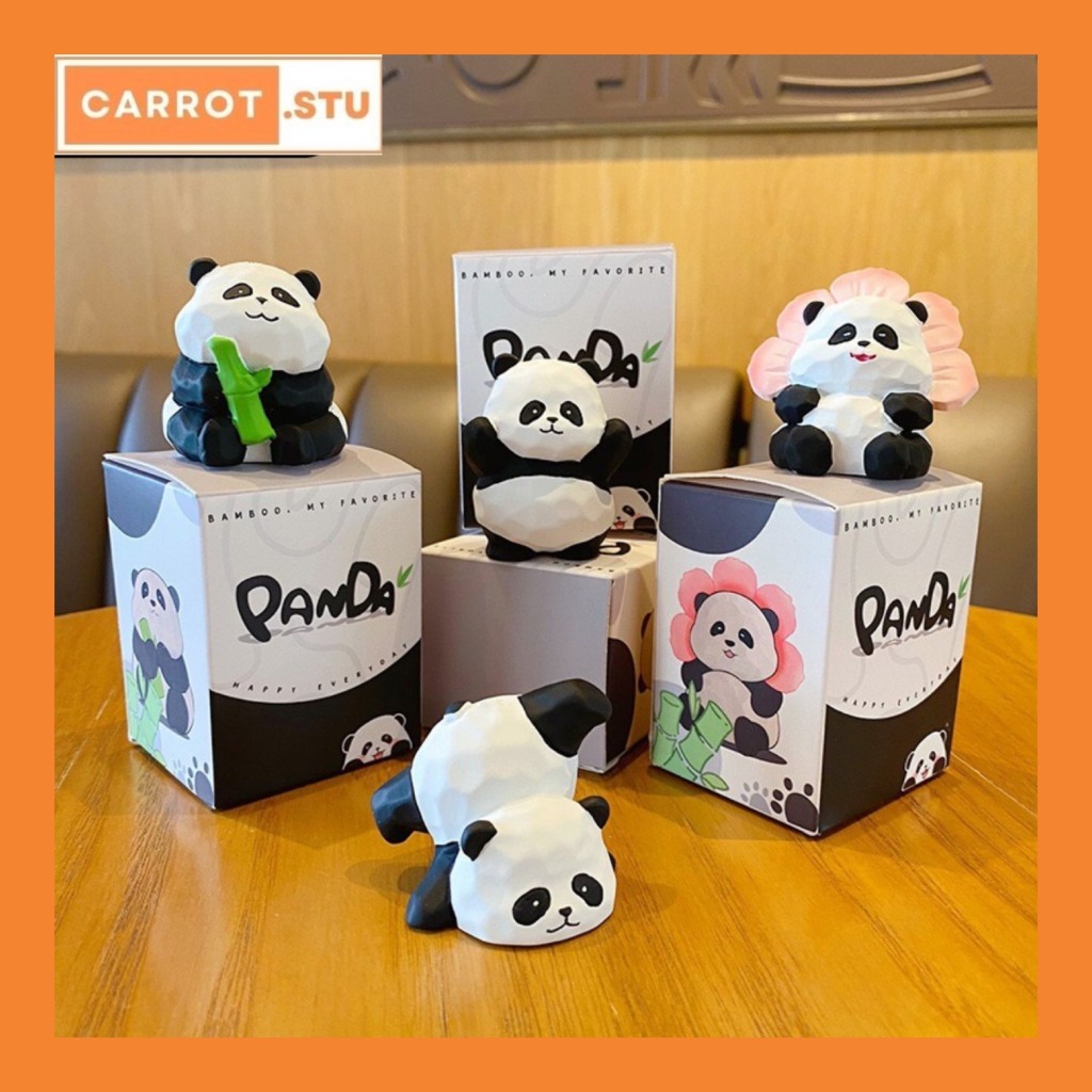 Mô hình tượng gấu trúc mini nhiều biểm cảm dễ thương dùng làm quà tặng ...