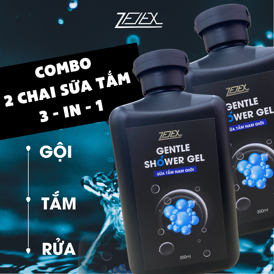 Combo 2 Chai Sữa Tắm Gội Hương Nước Hoa Quyến Rũ 3 in 1 ZFLEX - 350ml | Shopee Việt Nam