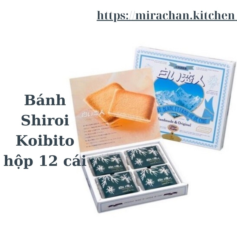 Bánh Shiroi Koibito hộp 12 cái (White Chocolate , 12 cái socola trắng ...