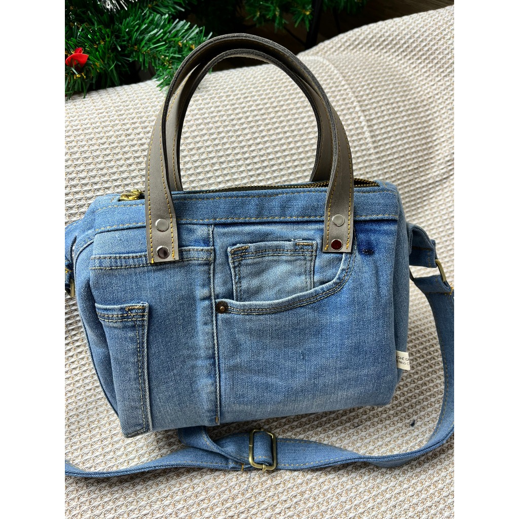 Túi Trống Ngắn Từ Jeans | Shopee Việt Nam