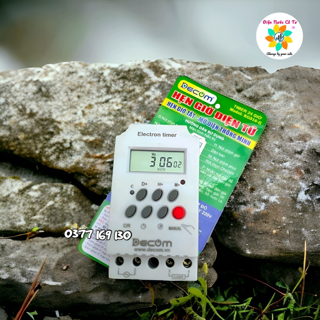 Timer hẹn giờ điện tử tắt bật tự động chính hãng DECOM 17 lần on/off ...