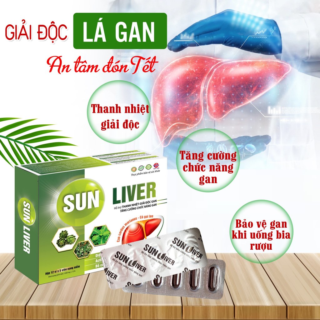 Viên uống giải độc gan Sun Liver Vạn Tam Chính hãng hỗ trợ giải độc gan ...