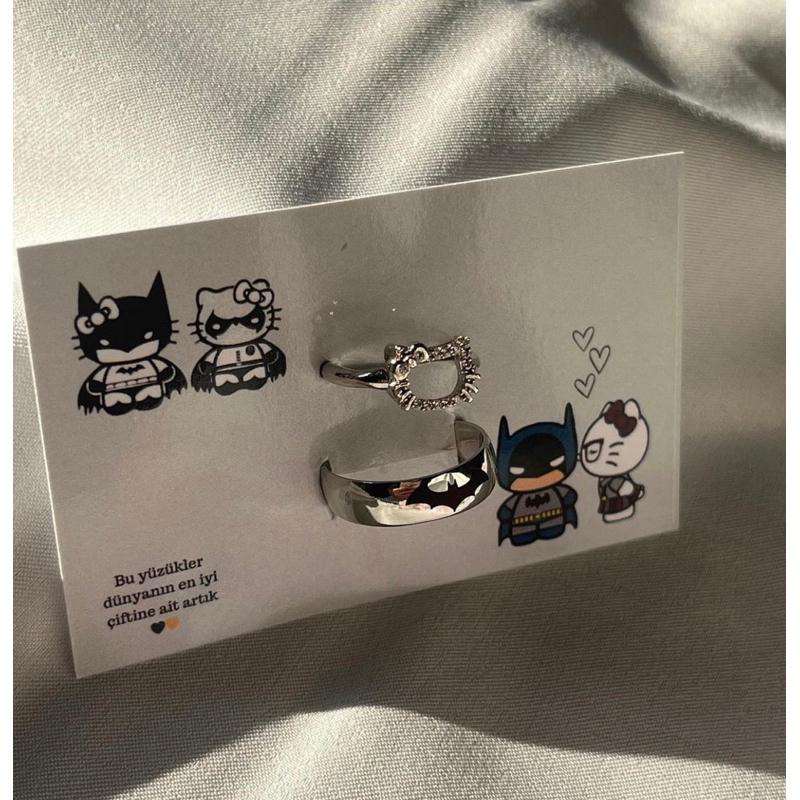 Batman & Hello Kitty Couple Rings (1cặp nhé ) nữ có 1 size thôi nha ...