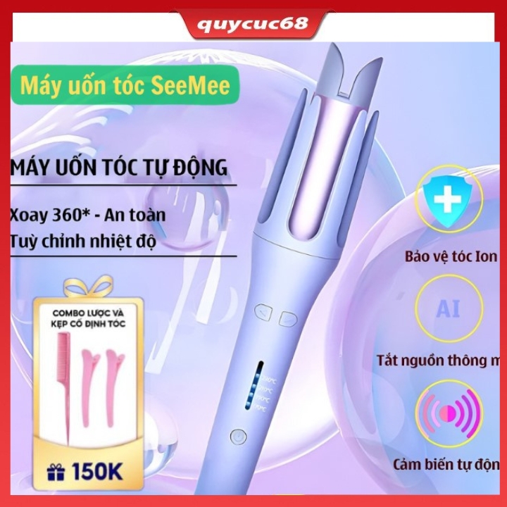 Máy uốn tóc làm xoăn tự động SeeMee có lớp phủ gốm sứ bảo vệ tóc khi tạo kiểu đường kính uốn ...