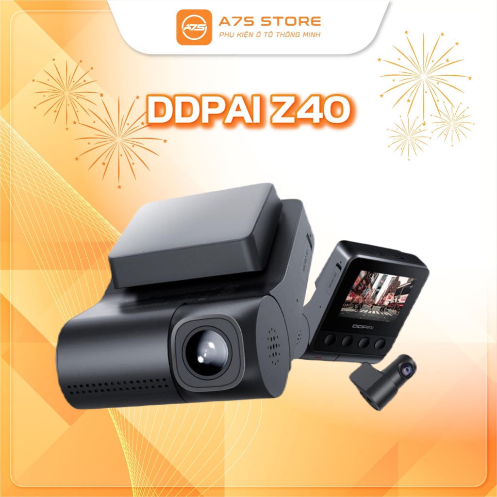 Camera hành trình ô tô DDPai Dash cam Z40 Màn hình LCD kép 2.4 inch ...