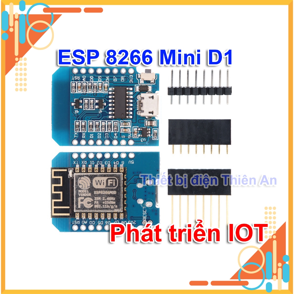 Mạch Thu Phát WiFi ESP8266 Wemos D1 mini NodeMCU Mini D1 Chân Micro USB ...