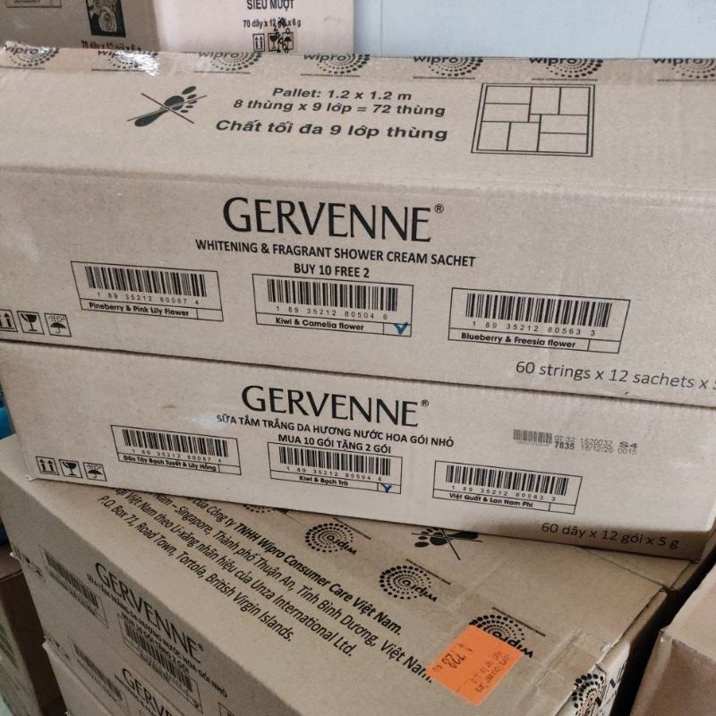 60 dây sữa tắm Gervenne ( 1 thùng ) | Shopee Việt Nam