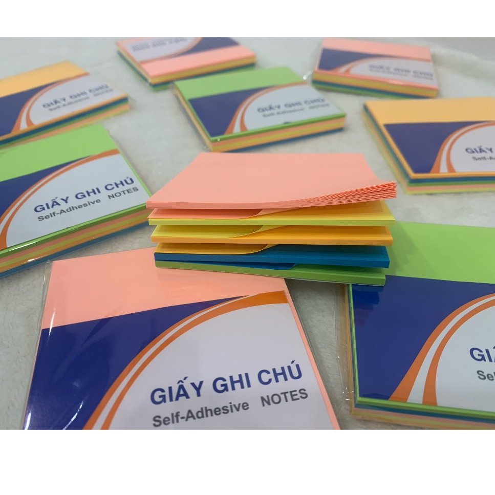 Giấy note ghi chú 5 màu, giấy note màu | Shopee Việt Nam