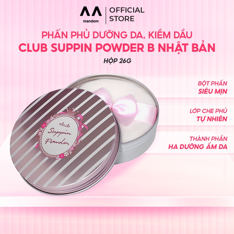 Phấn phủ CLUB Suppin Powder B dưỡng da, kiềm dầu xuất xứ Nhật Bản - Hộp ...