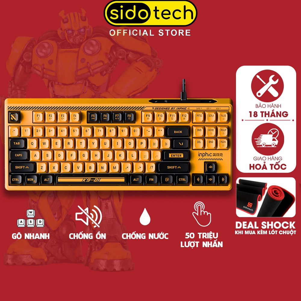 Bàn phím máy tính giả cơ SIDOTECH K901 gaming 87 key có dây silent ...
