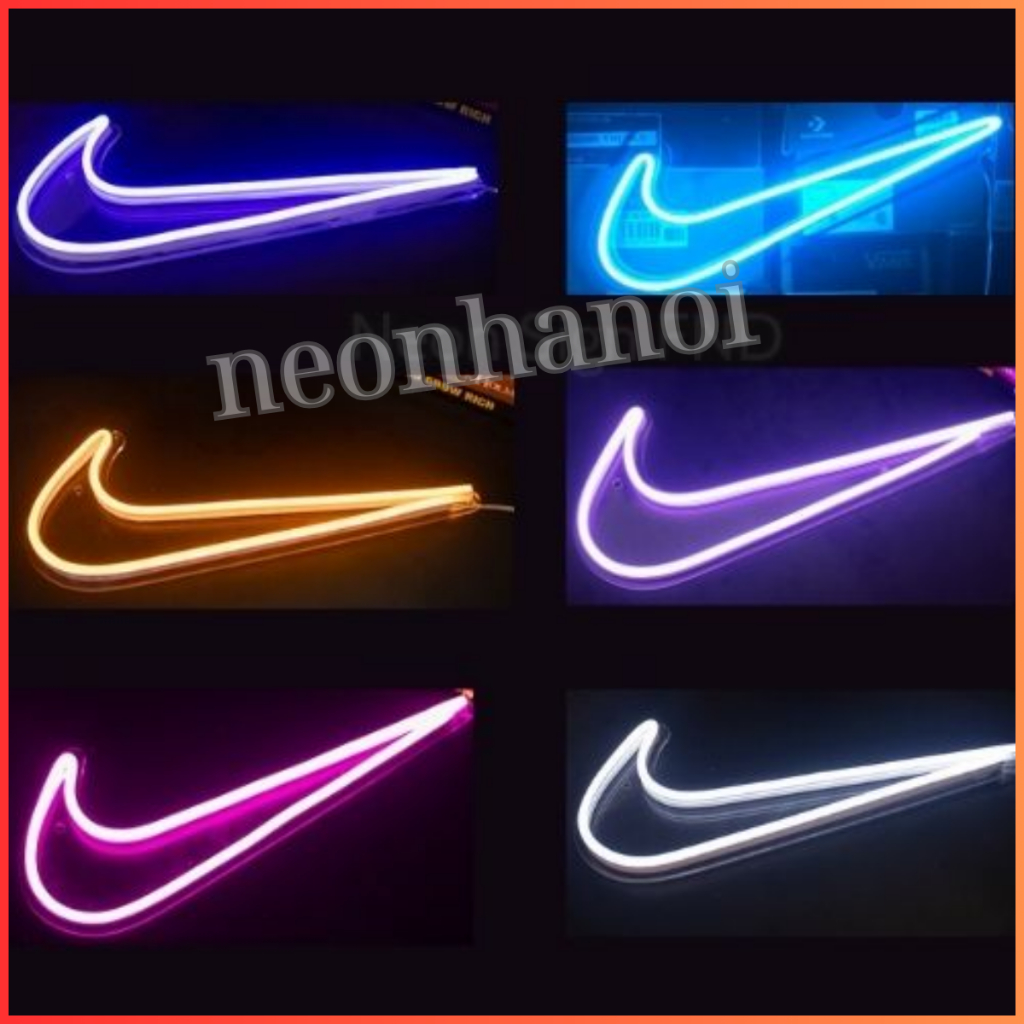 Đèn led Neon hình Nike đa dạng màu sắc,dùng trang trí làm quà tặng ...