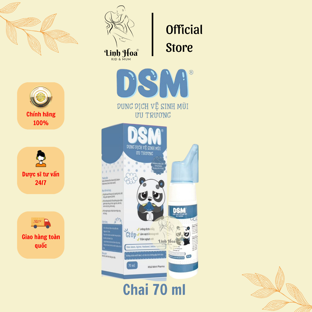 DUNG DỊCH VỆ SINH MŨI ƯU TRƯƠNG DSM - chai 70ml | Shopee Việt Nam
