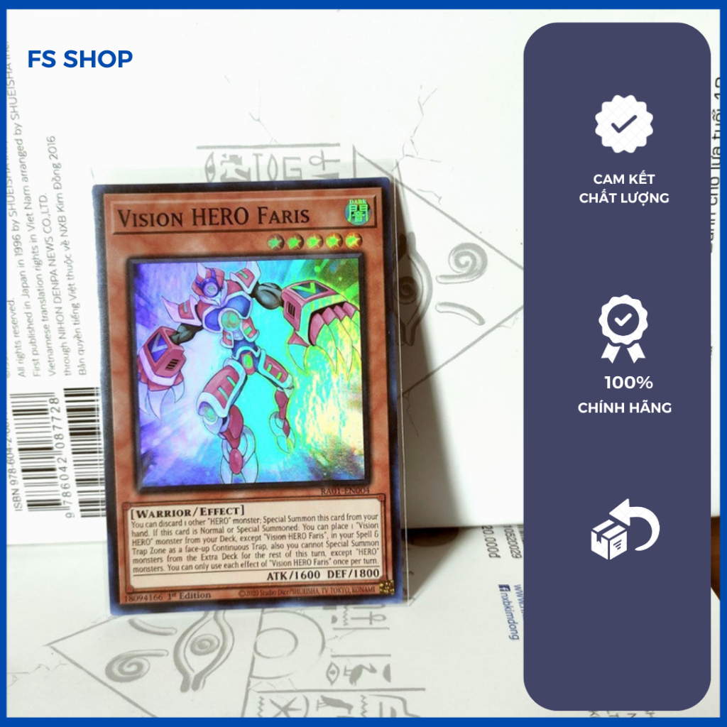 [FS Yugioh] Thẻ bài Yugioh Chính Hãng Vision HERO Faris | Shopee Việt Nam