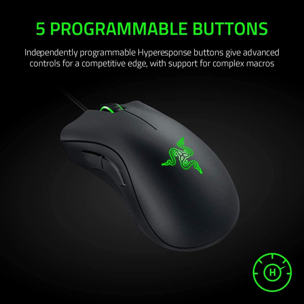 Chuột Gaming Razer DeathAdder Essential | Quang Học 6,400 DPI | 5 Nút ...