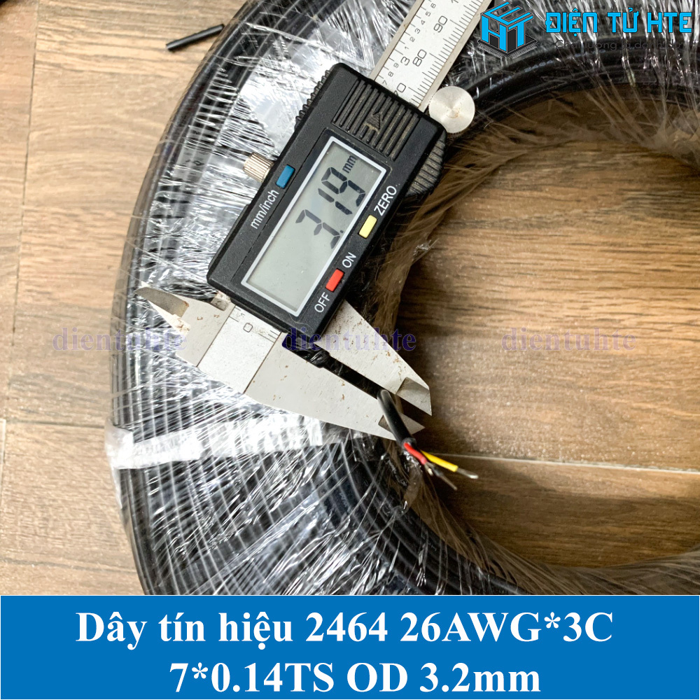 Dây tín hiệu 3 lõi 2464 26AWG 7*0.14TS vỏ PVC 80 độ OD 3.2mm | Shopee ...