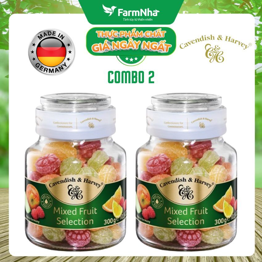 (Combo 2) Kẹo Trái Cây Cavendish & Harvey Mixed Fruit Selection 300g Lọ ...