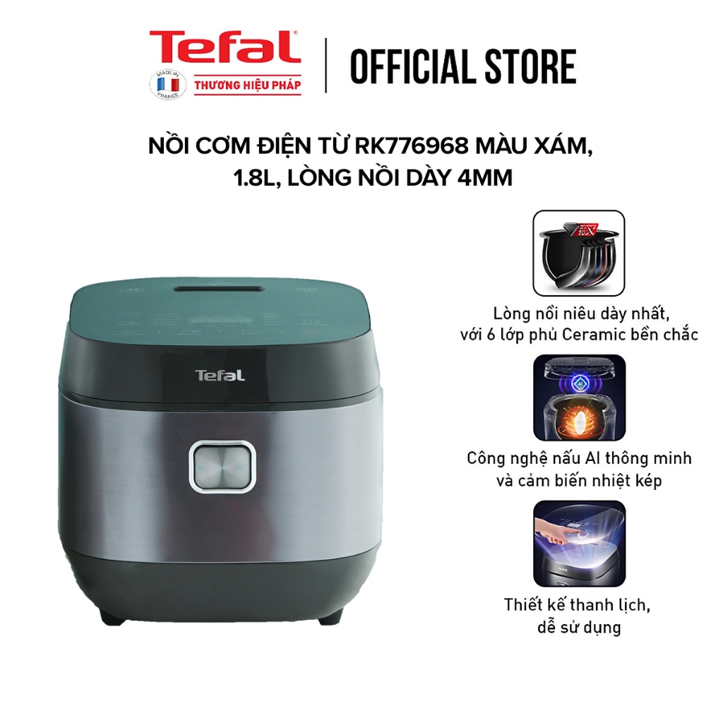 Nồi cơm điện tử Delirice Plus 1.8L RK776B68- Xám | Shopee Việt Nam