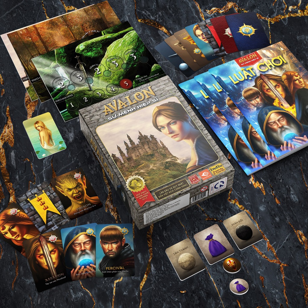 Avalon Tiếng VIỆT -Sứ Mệnh Hiệp Sĩ - BẢN CHÍNH HÃNG Board game ẩn vai ...