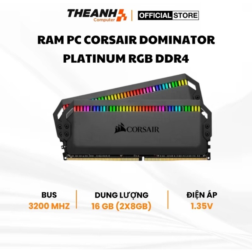 Ram PC Corsair Dominator Platinum RGB 16GB 3200Mhz DDR4 (2x8GB) | Băng Thông Rộng, Mạch PCB Và ...