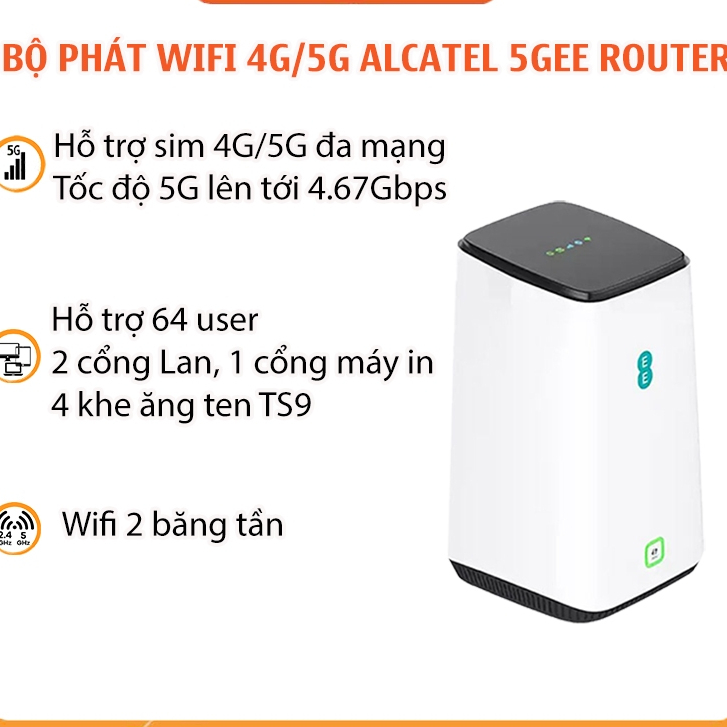 Bộ phát wifi từ sim 4G/5G Alcatel 5gee Router 2021 – Tốc Độ 4,67Gbps ...
